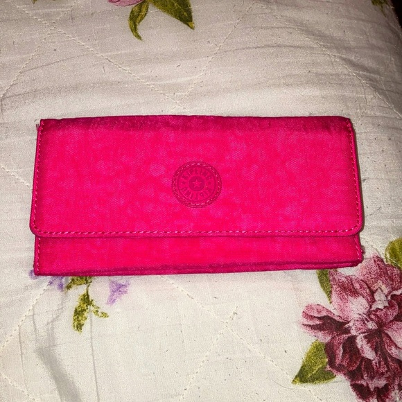 Kipling | Bags | Kipling Vibrant Pink Accordion Style Flap Snap Closure ...